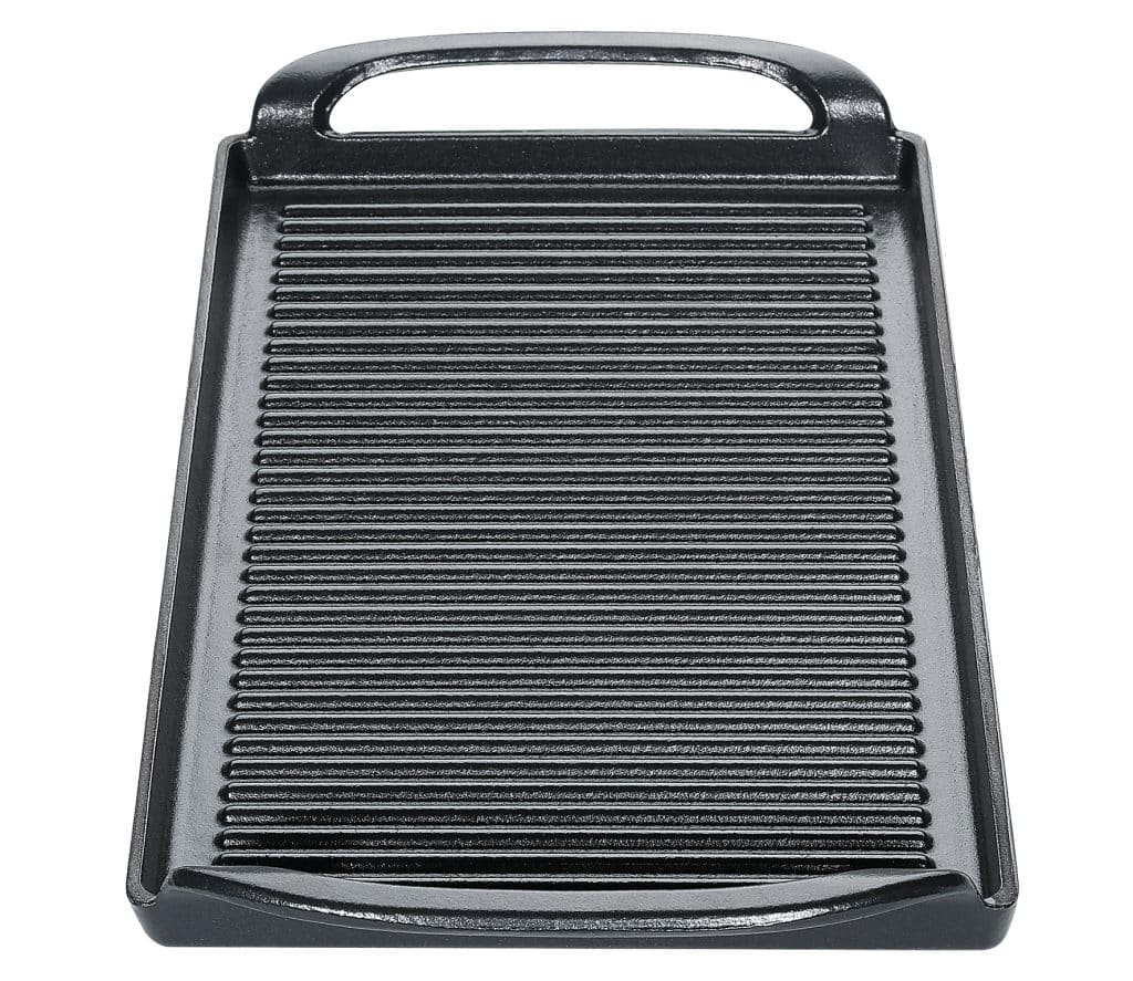 Küchenprofi gietijzeren grillplaat zwart 38 cm - Inductie Geschikte Pannen